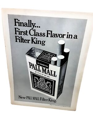 1971 Pall Mall Cigarettes First Class Flavor Original Print Ad vintage ...