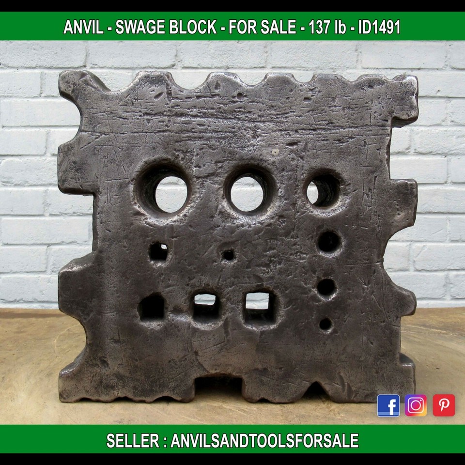 Anvil 137 lb - swage block - ID 1491 | eBay