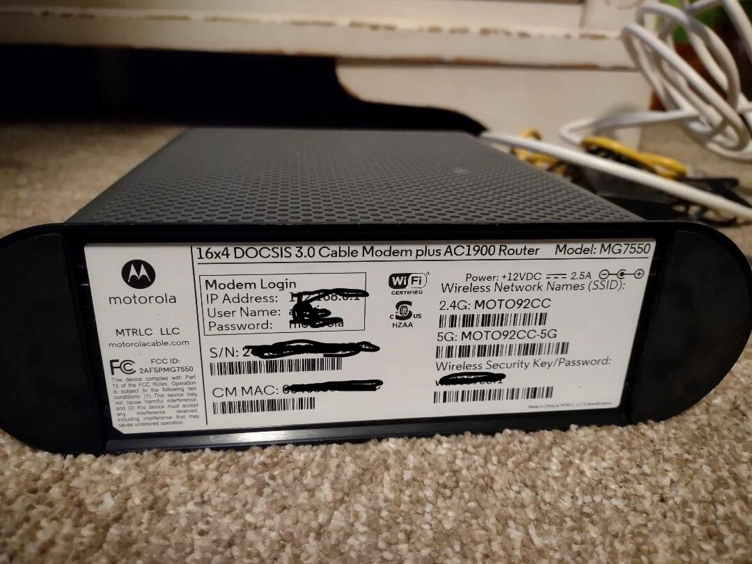Motorola Comcast Cable Modem