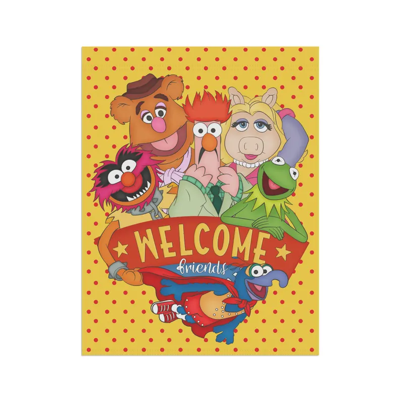 The Muppets Welcome Friends Flag, Unique Home and Garden Banner, Large ...
