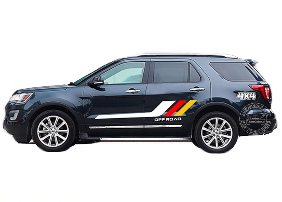 2 PCS Graphics Car Sticker Decal For Ford Explorer 4X4 Side Door Racing ...