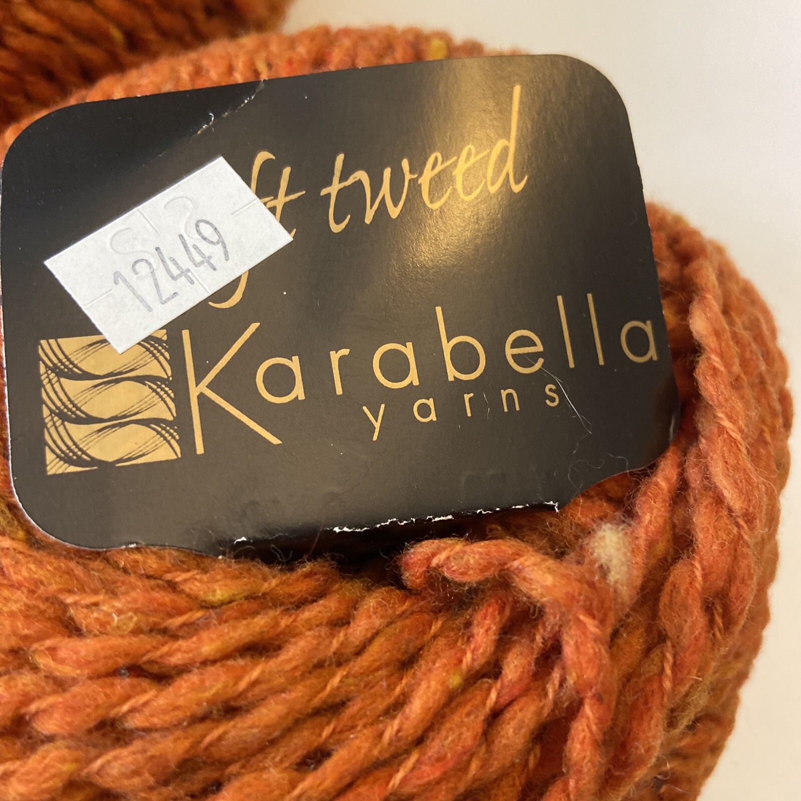 Soft Tweed Yam Karabella Lot Of 3 Skeins 1150 Orange 100% Wool 108 ...