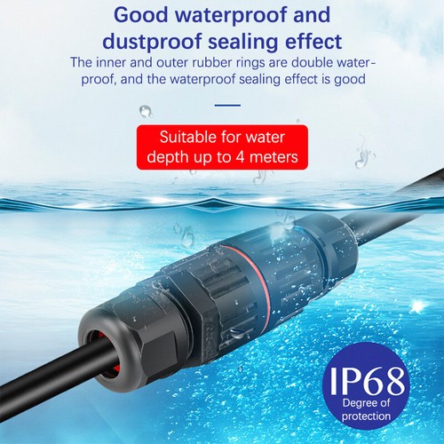 IP68 Cable Waterproof Joint Wire Quick Connection Connector Rainproof ...
