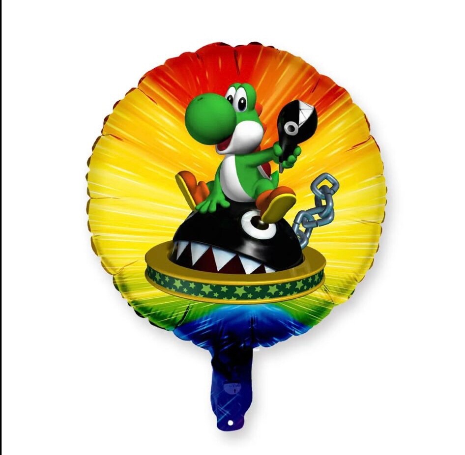 Mario Set of 5 Balloons Birthday Kids Mario Party Decorations Yoshi ...