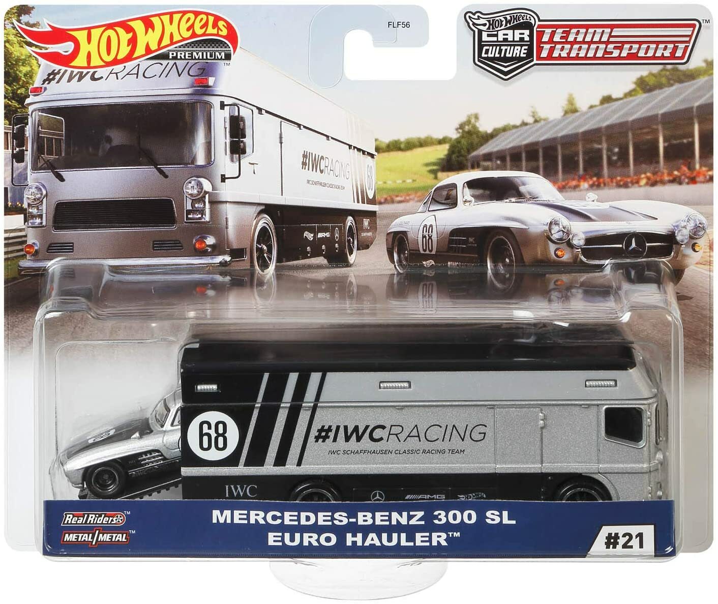 Hot Wheels Team Transport Mercedes-Benz 300SL Euro Hauler IWC Racing ...