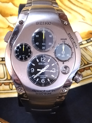Montre Seiko Sportura Kinetic Titanium SLQ009 | eBay