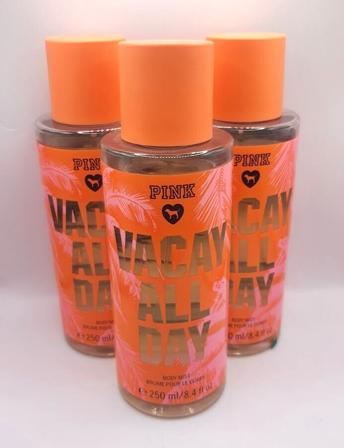 VICTORIA'S SECRET PINK VACAY ALL DAY BODY MIST 8.4 FL OZ (SET OF 3) | eBay