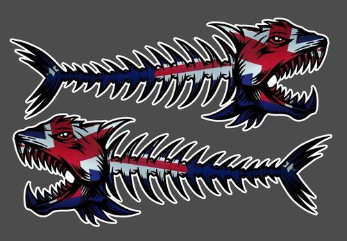 AUSSIE BONEFISH Fishing Sticker Decal Car Boat 4x4 Lure Rod 200x70mm ...