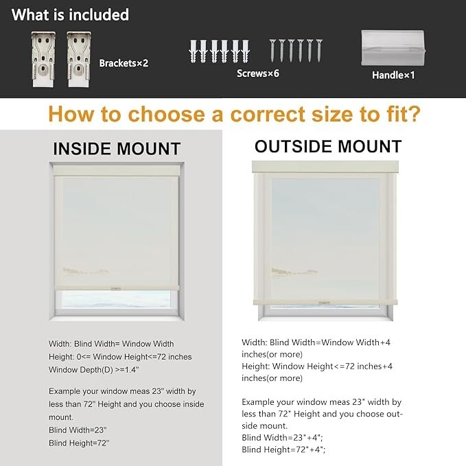 METechs 5% Solar Roller Shade UV Blocking Cordless Window Blind Light Filtering | eBay