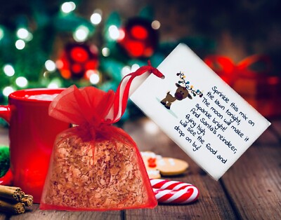 Christmas Reindeer Food Oats Dust Xmas Eve Box Kids Xmas Santa Plate ...