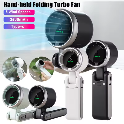 Mini Portable Handheld Turbo Fan USB Rechargeable Cooling Fan Up to 10 ...