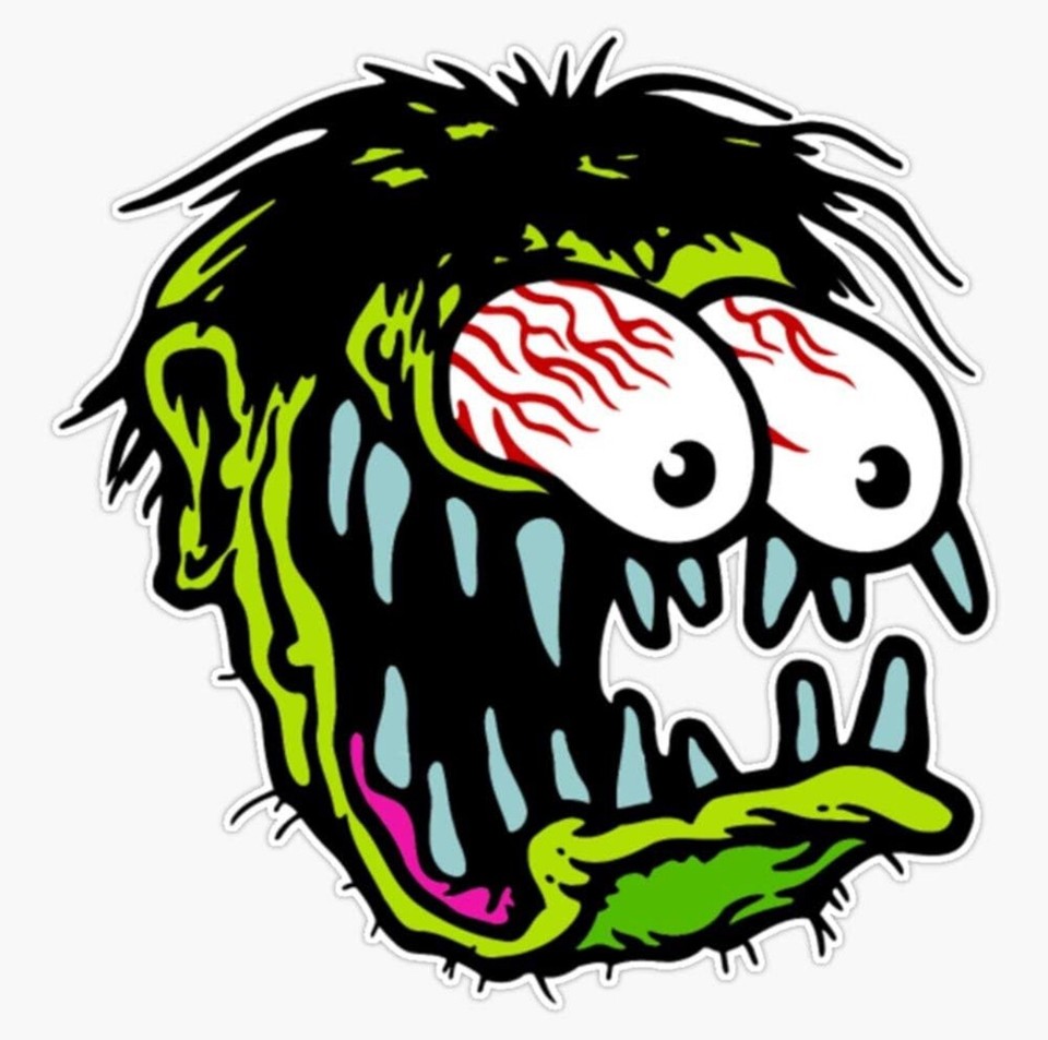 🔥LARGE 4” Rat Fink Monster Sticker Ed Big Daddy Roth Decal Art Car ...