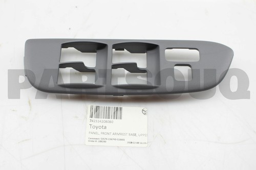7423242080B0 Genuine Toyota PANEL, FRONT ARMREST BASE, UPPER LH 74232 ...