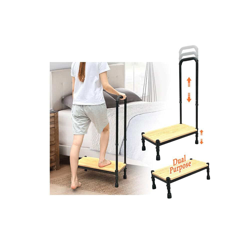 Medical Step Stool with Handle Bed Steps for High Beds for Adults ...