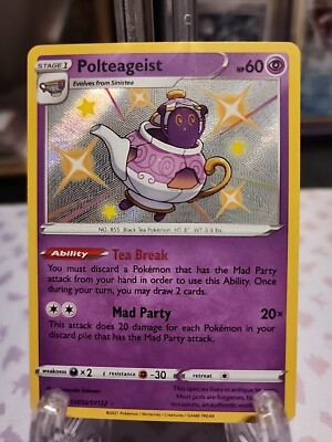 Pokemon Polteageist SV053/SV122 Shining Fates SHINY HOLO Rare | eBay