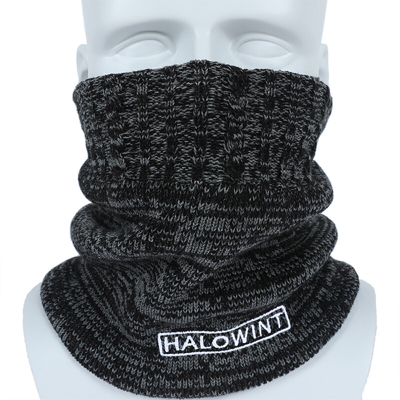 Herren Winter Warm Strick Halswärmer Circle Wrap Thermal Fleece Snood ...