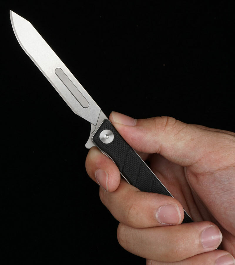 440C Blade G10 Pocket Utility Knife Scalpel EDC Outdoor Camping Folding ...