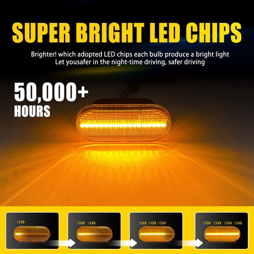 LED Side Marker Turn Signal Light For 1999-2004 VW jetta/MK4 golf/B5/B5 ...