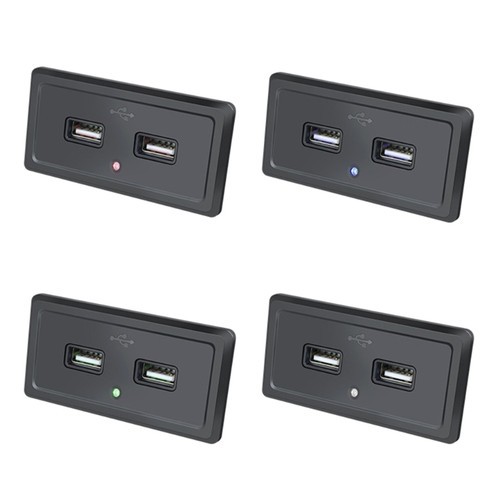 12V 24V RVs USB Wall Outlet 3.1A Fast Charge USB Socket Car Chargers ...