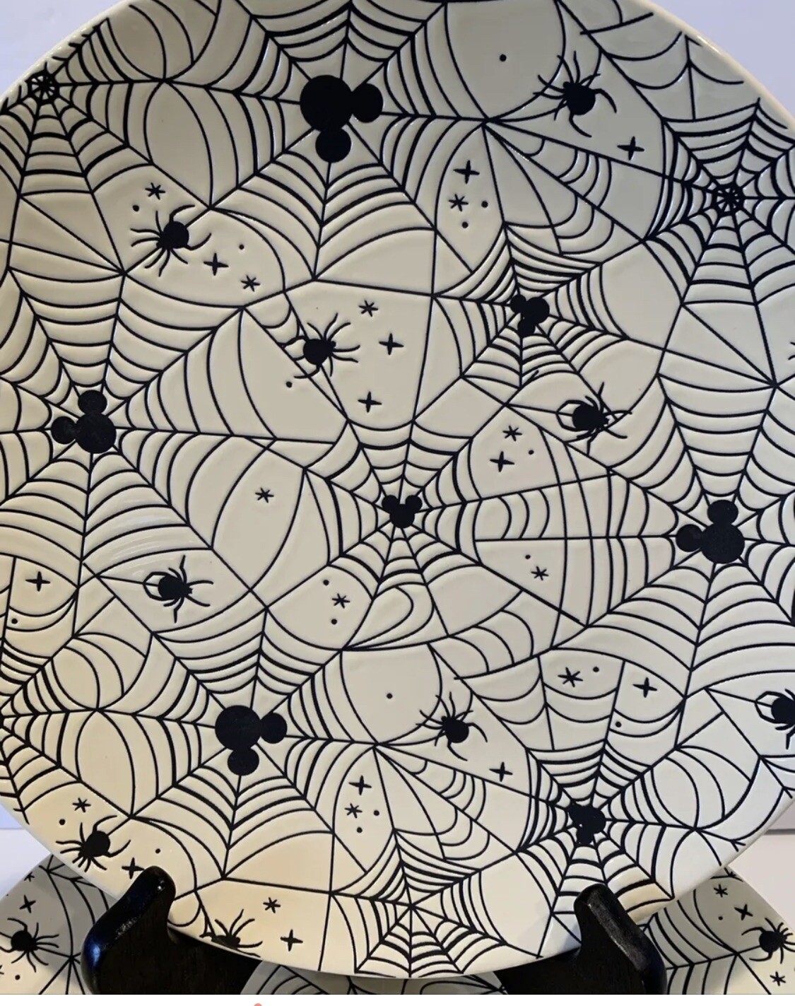 Zrike Disney Mickey Mouse SPIDER WEB Dinner Plate Halloween | eBay