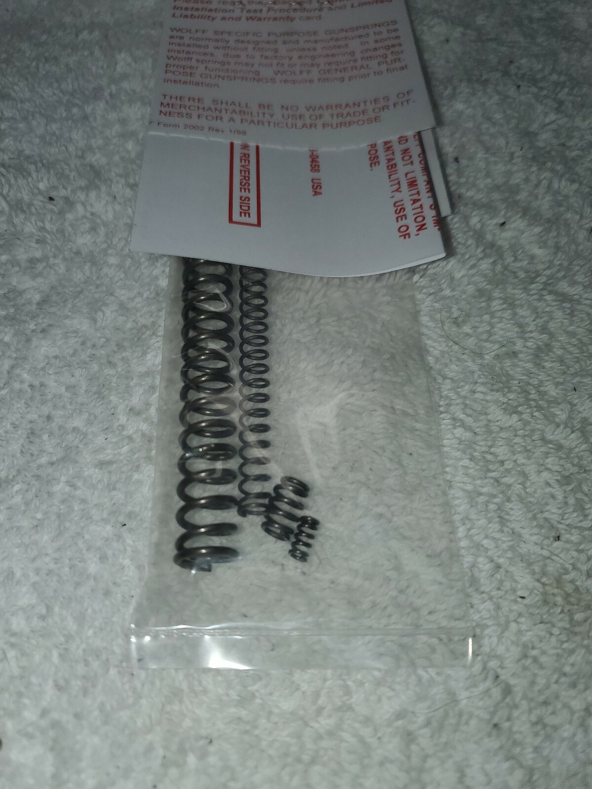 Wolff SPRING KIT for Luger 7.62 and 9mm Luger Pistol spring kit New ...