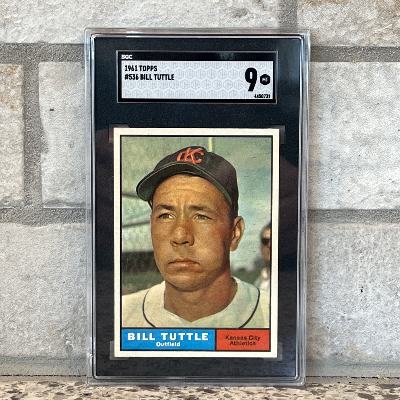 1961 Topps #536 Bill Tuttle Kansas City Athletics SGC 9 MINT | eBay