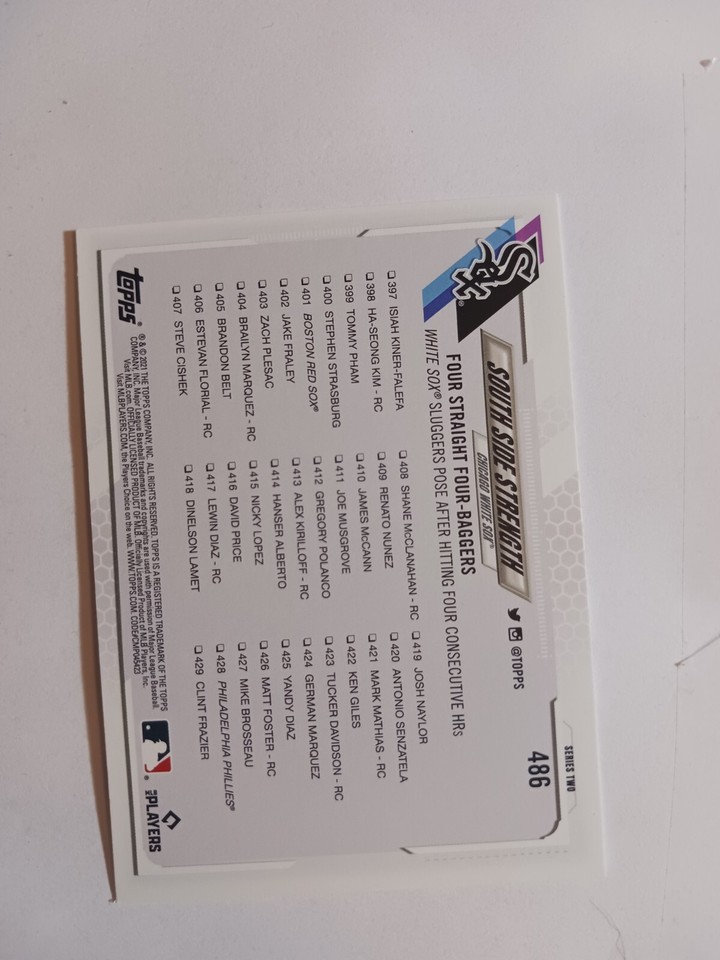 2021 Topps 486 South Side Strength | eBay