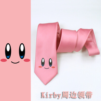Anime Cartoon Kirby Pink Kawaii Necktie Cosplay Costume Neck Tie ...