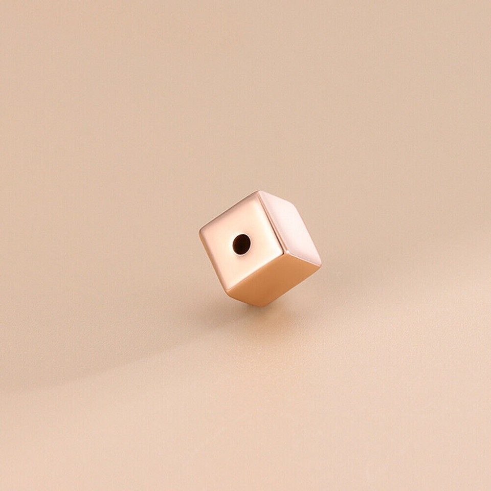 Sterling Silver 925 6mm Cube DIY Spacer Beads F1228 | eBay