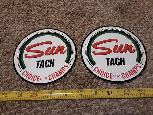 Lot of 2 Classic Sun Tach Racing Decals Stickers NHRA Hot Rod Rat Rod ...