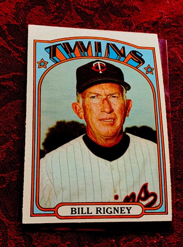 1972 Topps Baseball Card # 389 Bill Rigney Minnesota Twins Manager | eBay