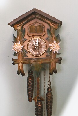 Cuckoo clock Edelweiss west Germany Black Forest vintages works good | eBay