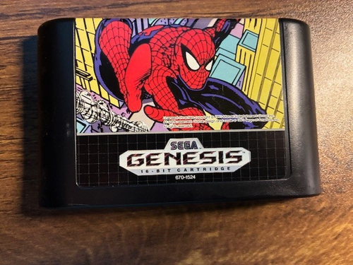 Spider-Man Sega Genesis 16 Bit Cartridge 1991 Game With Box and Manual ...