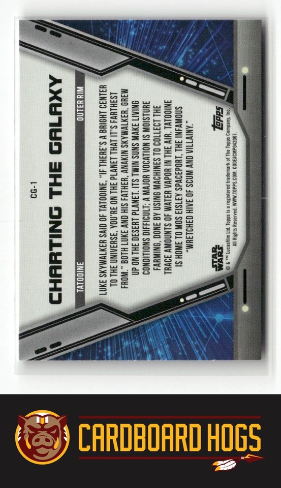 2020 Topps Star Wars Holocron Series #CG-1 Tatooine Charting the Galaxy ...