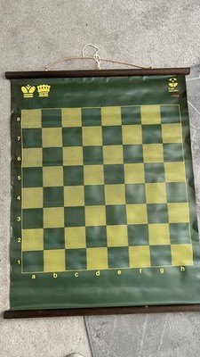 Wall Hanging Chess Board with Magnetic Pieces | 27" Roll-Up Display ...