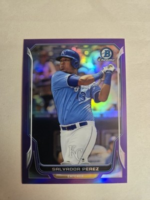 Salvador Perez 2014 Bowman Chrome PURPLE REFRACTOR #32 70/150 | eBay
