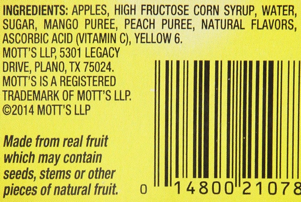 Motts Applesauce Barcode