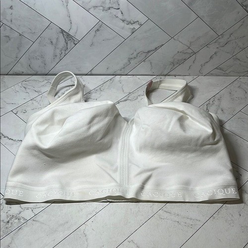 NWT Cacique Lane Bryant Womans Bra White Unlined Full Coverage NO WIRE ...