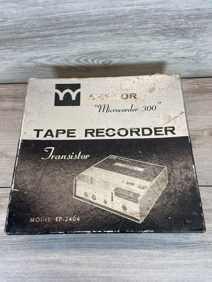 Webcor Microrecorder 300 Portable Reel-to-Reel Tape Recorder EP-2404 ...