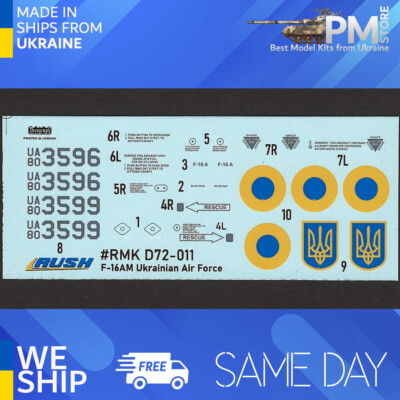 Rush Model Kits D72011 1/72 F-16A Ukrainian Air Forces | eBay