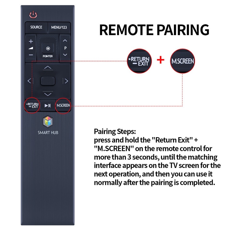 New BN59-01220D For Samsung HUB Smart TV Remote Control 01220E 01220G ...
