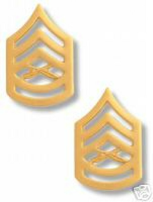 USMC MARINE CORPS CHEVRON GYSGT GUNNERY SERGEANT 1 PAIR SATIN GOLD | eBay
