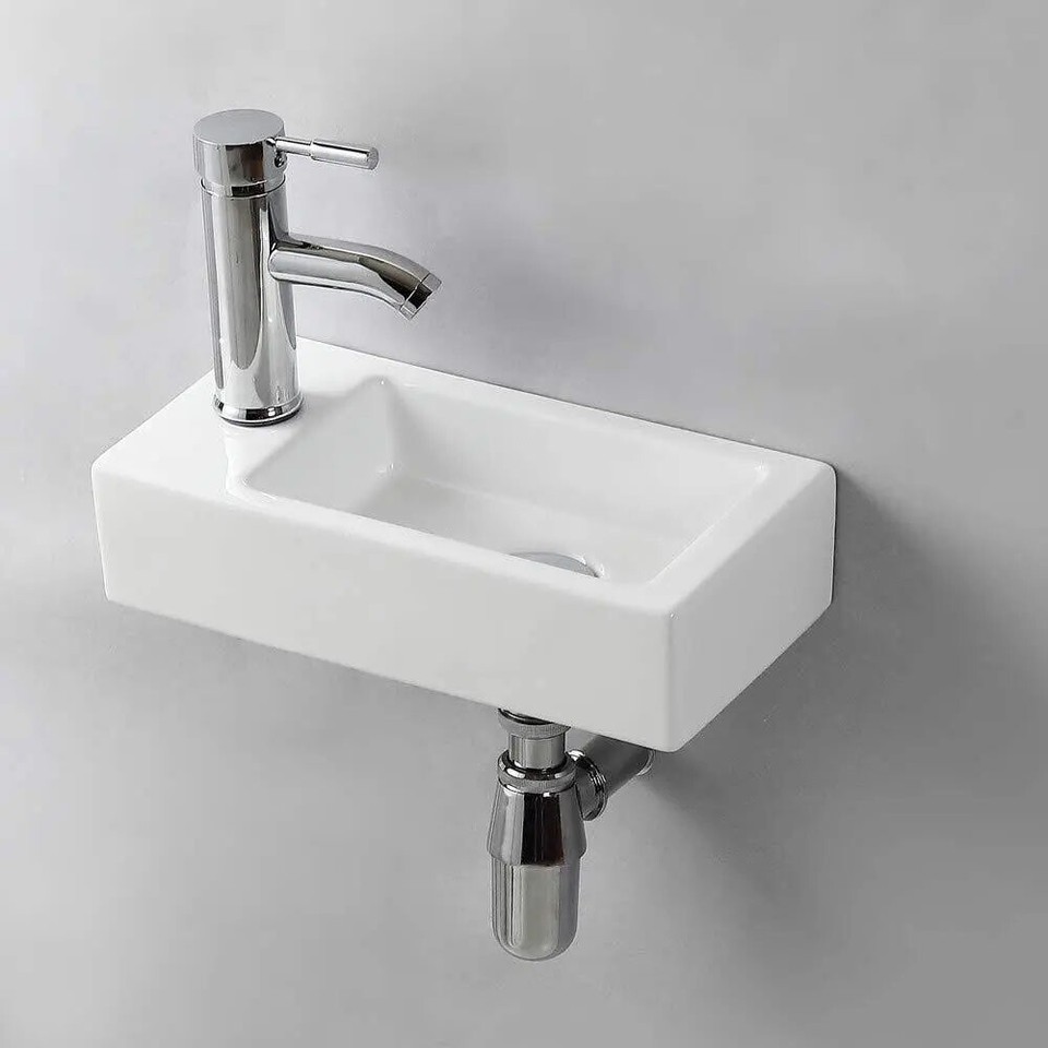 Bathroom Ceramic Basin Counter Top Hand Wash Vanity Sink White Bowl ...