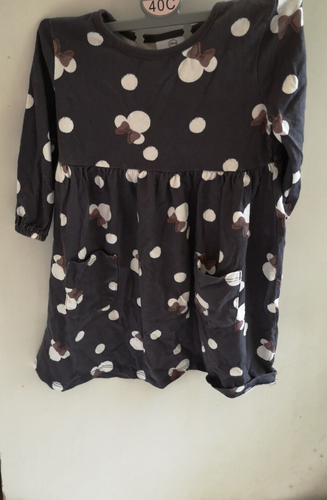 CHAINSTORE GIRLS GREY MINNIE MOUSE LONG SLEEVED DRESS SIZE 3-4 YEARS ...