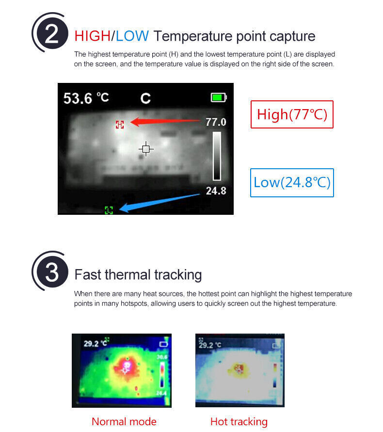 UNI-T UTi80P Industrial Mini Infrared Thermal Camera IR Thermal Imager ...