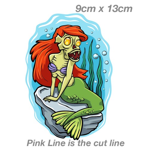 Zombie Mermaid Decal Sticker | eBay Australia