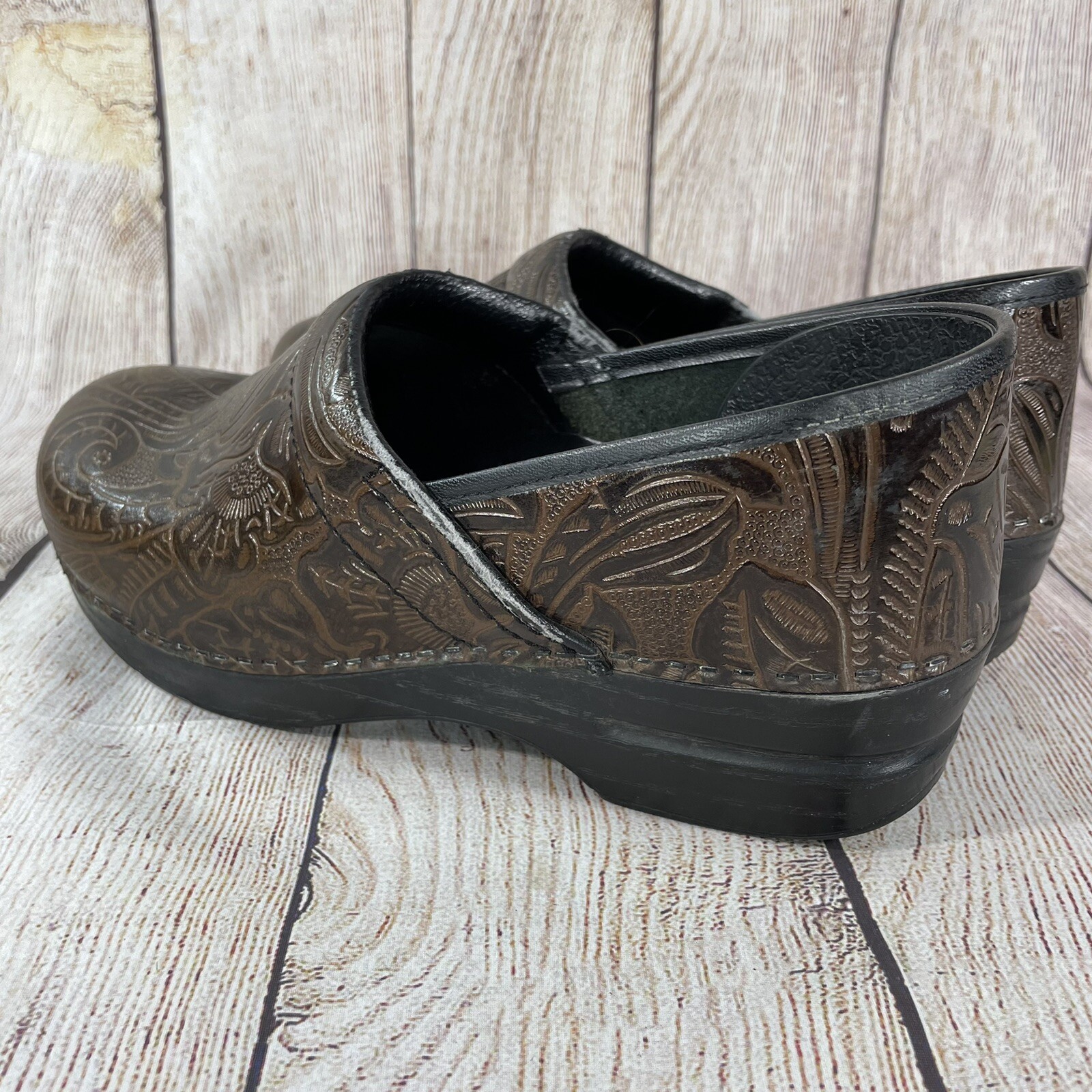 Dansko Clogs Brown Cowboy Boots Design Nursing Leathe… - Gem