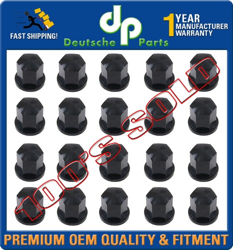Porsche 911 912 930 924 944 964 968 993 Alloy Wheel Black Lug Nut 20 Pc ...