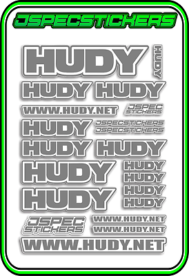 HUDY TOOLS SETUP STICKERS XRAY RC BUGGY CAR DECAL 1/10 1/8 JSPEC ELEC ...