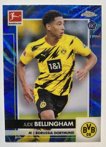 Jude Bellingham 2021 Topps Chrome Blue Wave /150 Rookie Card RC | eBay ...